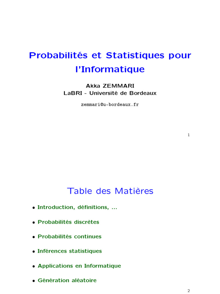 Cours 1 | PDF