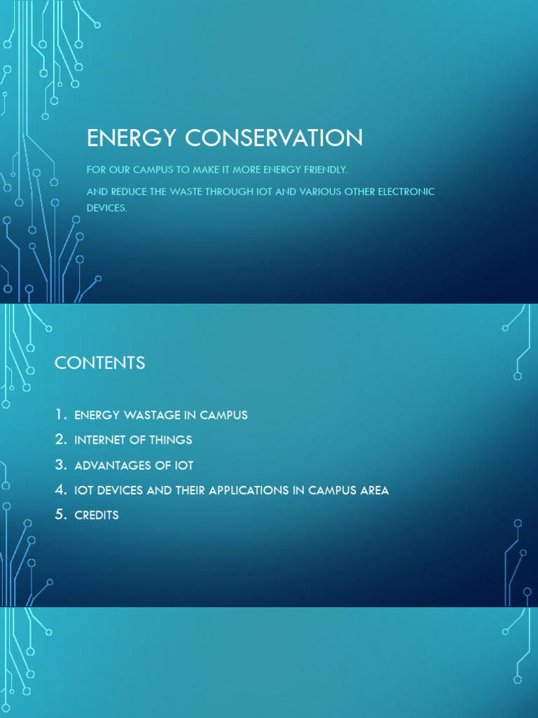 Energy Conservation | PDF | Internet Of Things | Energy Conservation