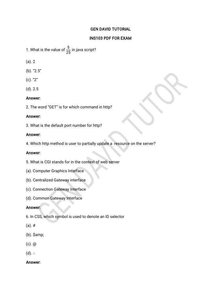 GDT INS103 GEN DAVID PDF | PDF