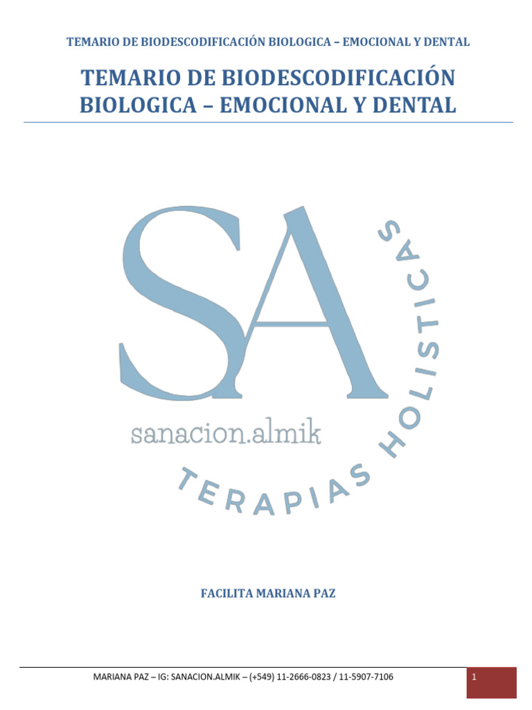 Temario Bio Sanacion - Almik | PDF