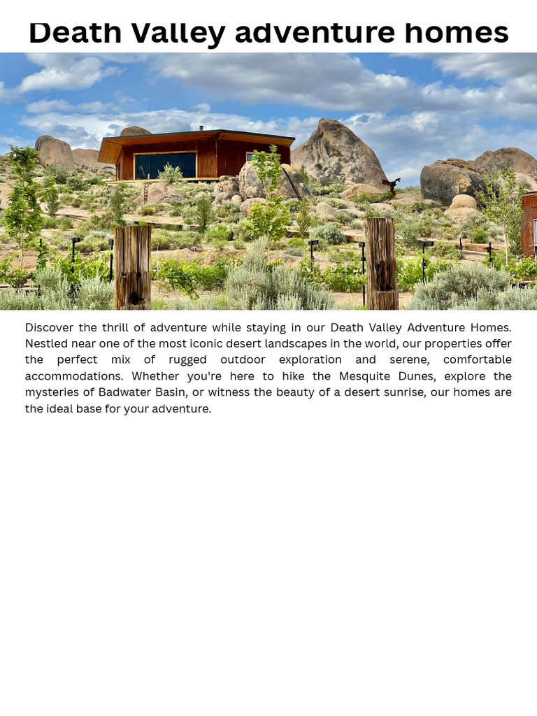 Death Valley Adventure Homes | PDF