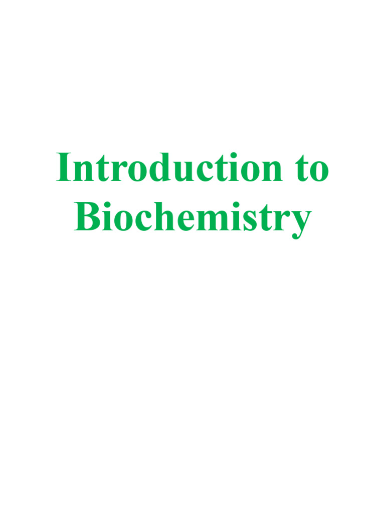 Introduction to Biochemistry Basics | PDF | Cell Nucleus | Biochemistry