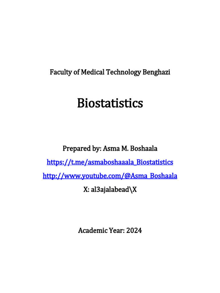 Biostatistics Lecture Notes | PDF