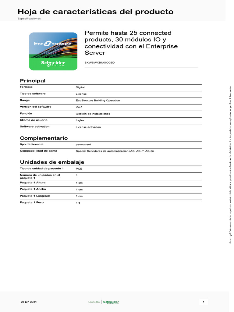 Schneider Electric - SpaceLogic-ASP-Automation-Server - SXWSWXBU0000SD ...