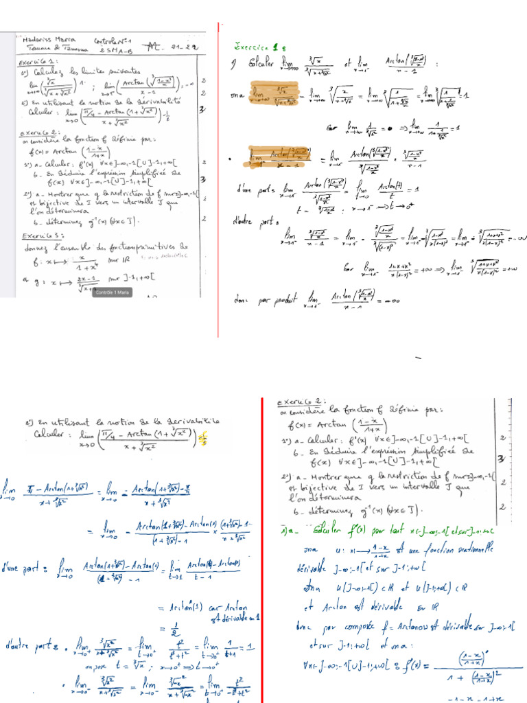 Controle1 Maria 22ayoub? (1) Continuite 2 Bac SM | PDF