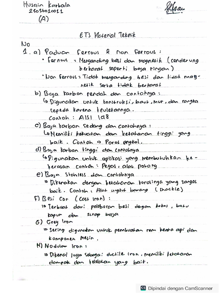 Ets Material Teknik | PDF