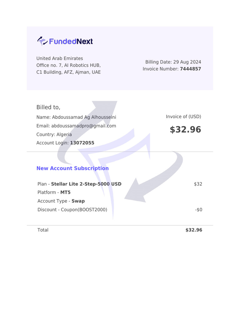 Subscription Invoice | PDF