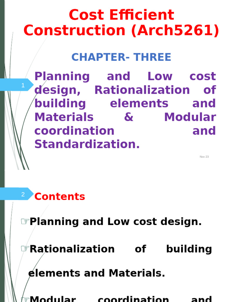 Cost Efficiency Construction Chapter 3 | PDF | Precast Concrete | Concrete