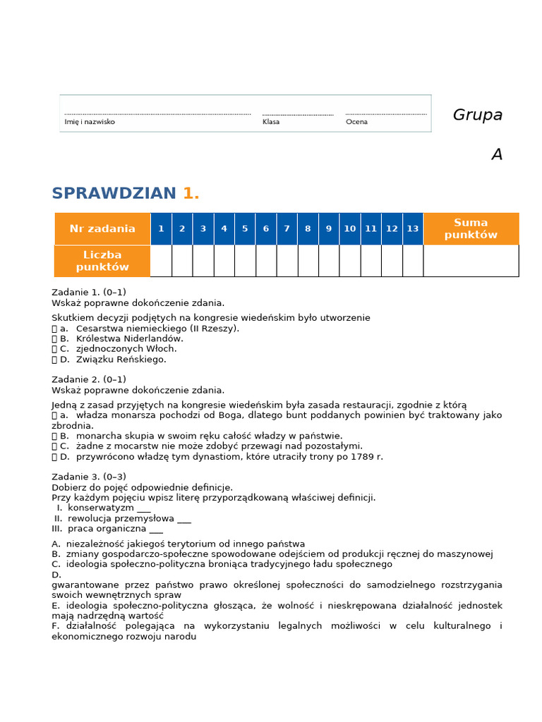 His_SP_4_8_Historia_kl_7_Sprawdzian_1 | PDF