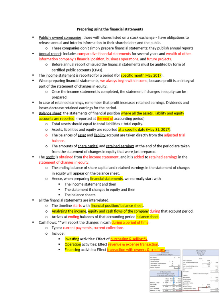 Preparing Using Financial Statements | PDF