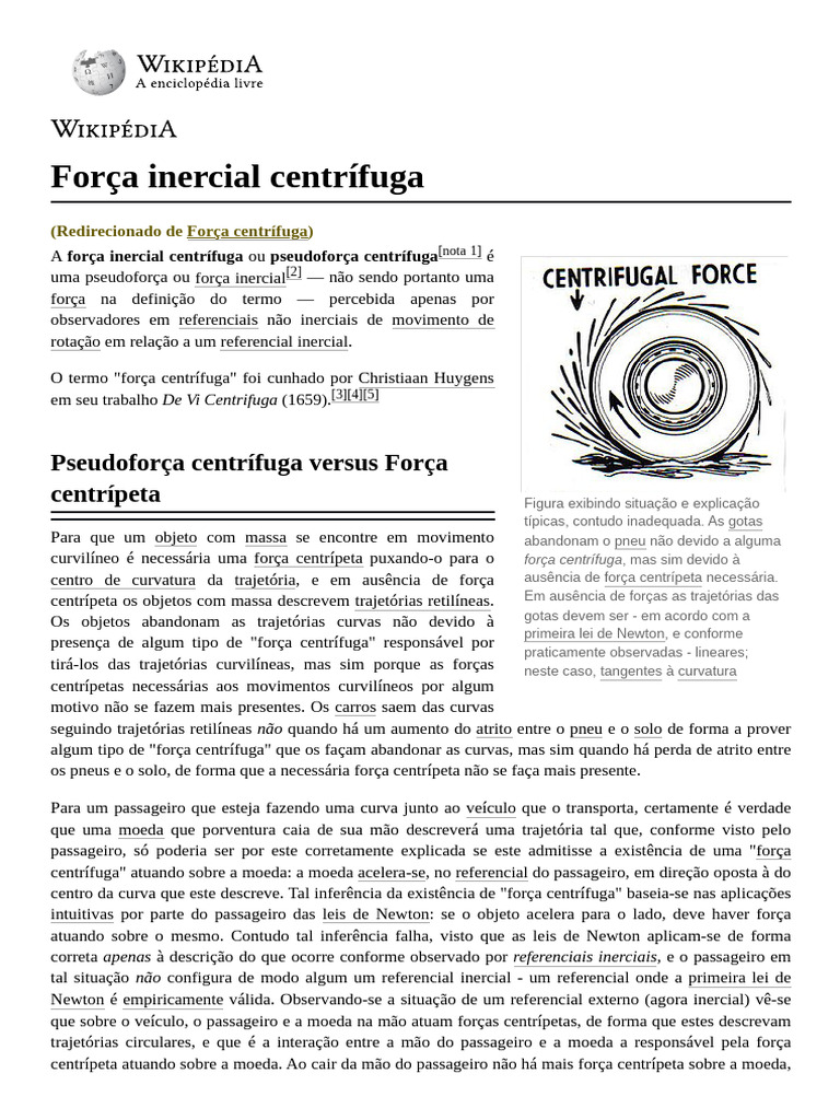 Força Inercial Centrífuga | PDF