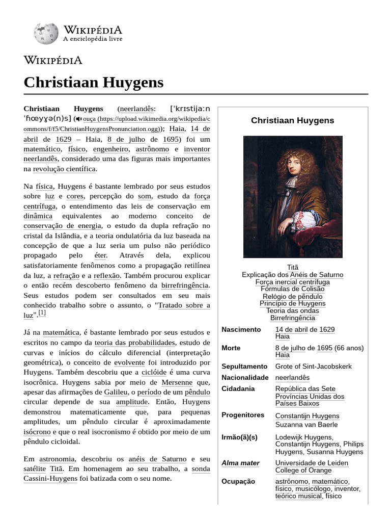 Christiaan Huygens | PDF