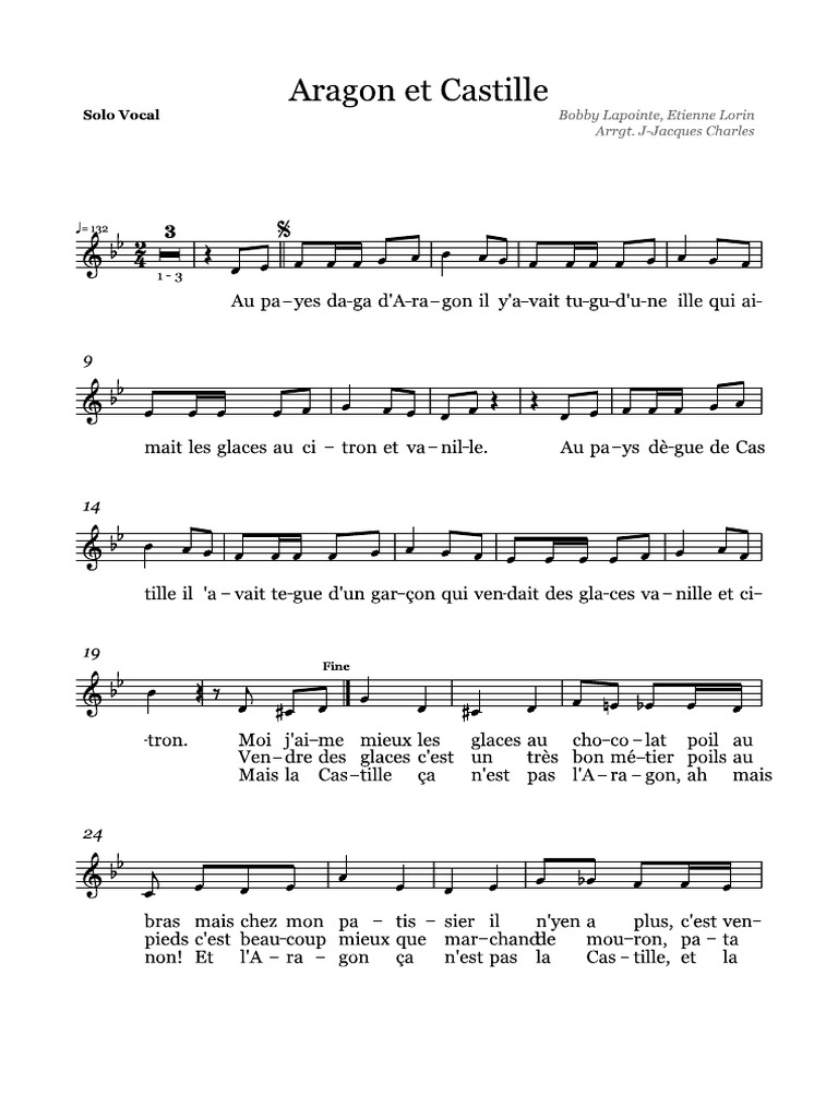 Aragon Et Castille Partition | PDF