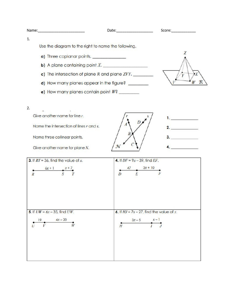 Geometry Retake Basics | PDF