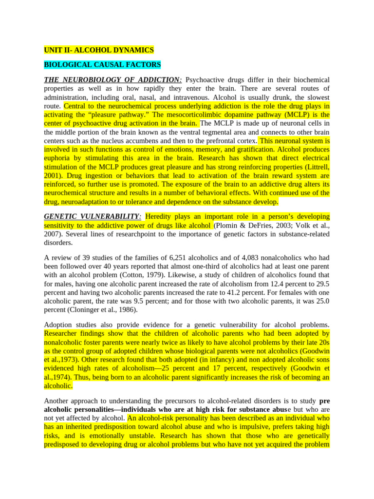 Alcohol - Dynamics | PDF