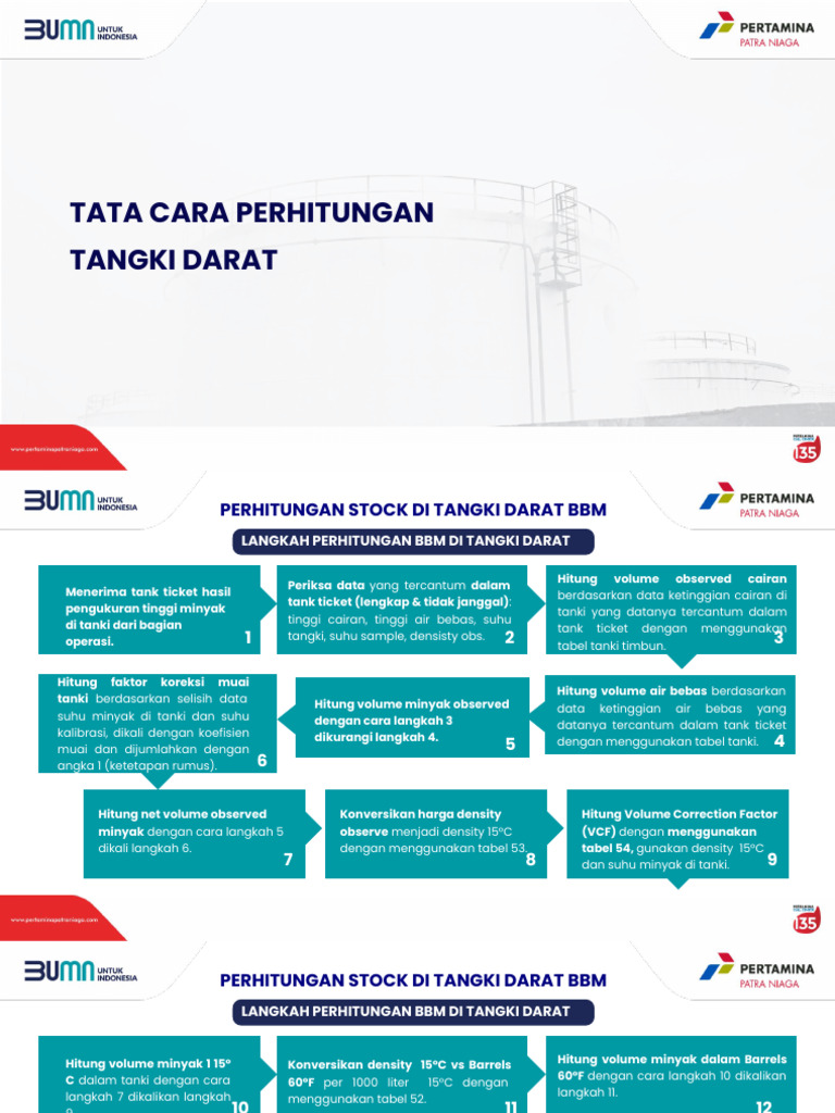 Tata Cara Perhitungan Tangki Darat | PDF