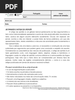 Artigo de Opinião (6º Ano) | PDF