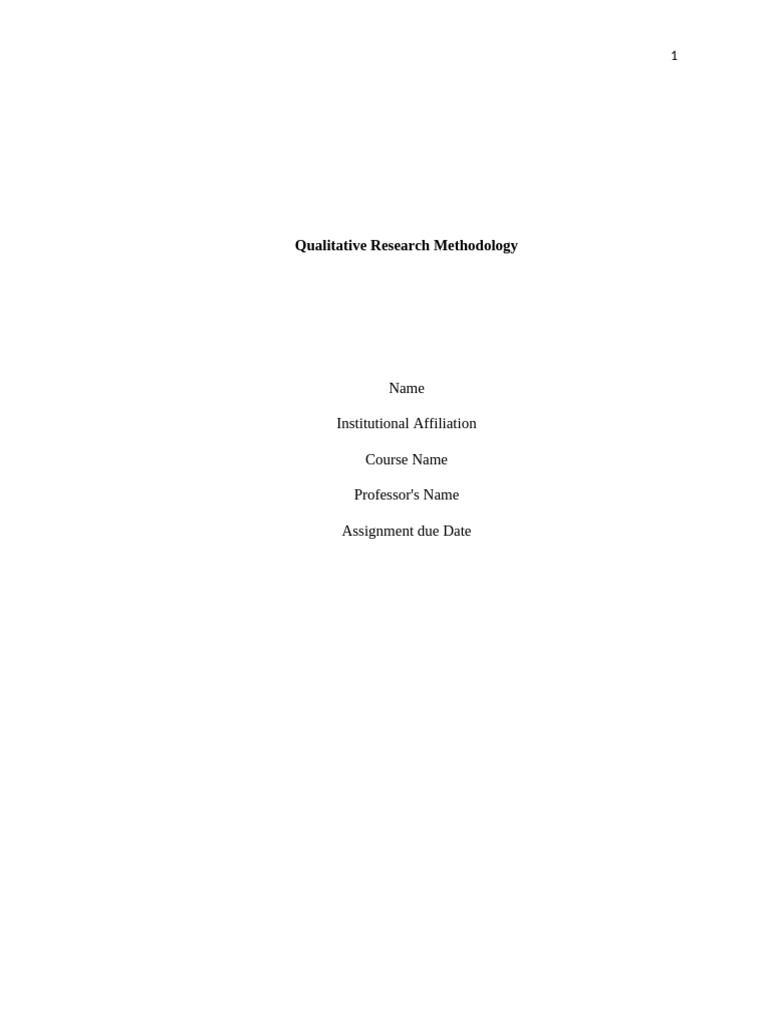Qualitative Research Methodology | PDF