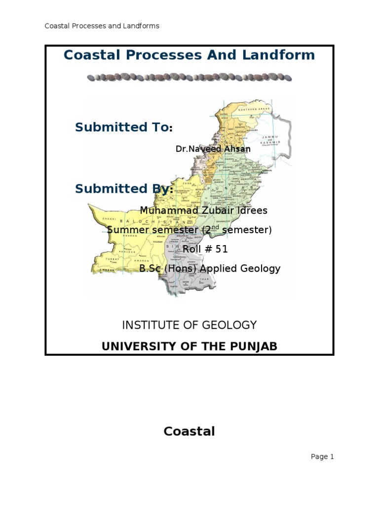 Coastal Processes and Landform: Submitted To | PDF