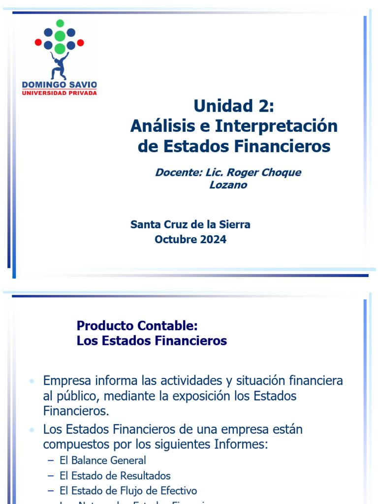 Unidad 2 Análisis e Interpretacion de EEFF | PDF