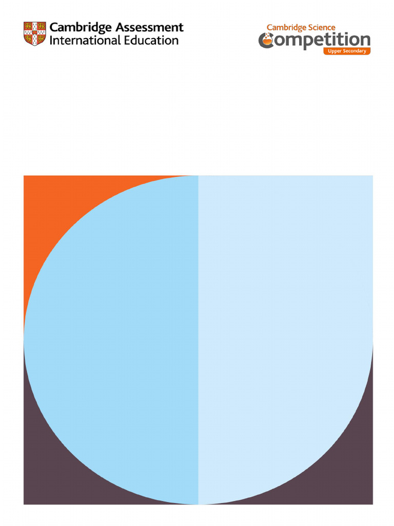 Team Guide - Cambridge Upper Secondary Science Competition For 2024 | PDF