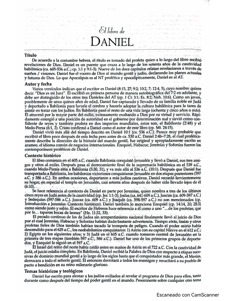 Resumen Del Libro de Daniel | PDF