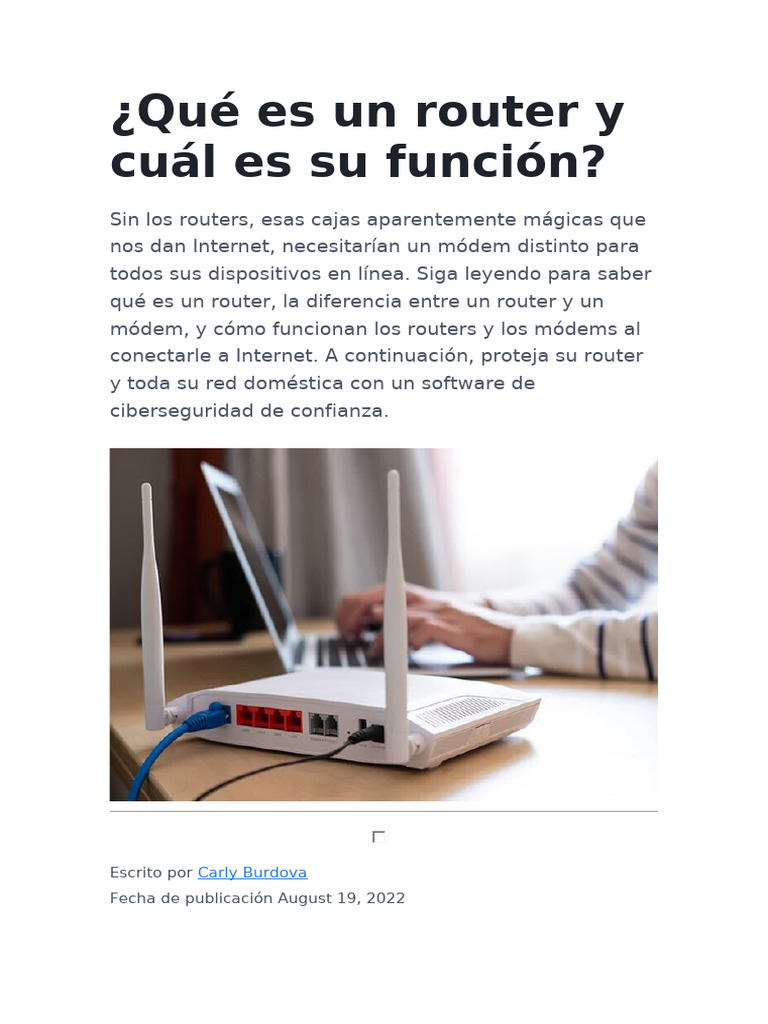 Qué Es Un Router y Cuál Es Su Función | PDF
