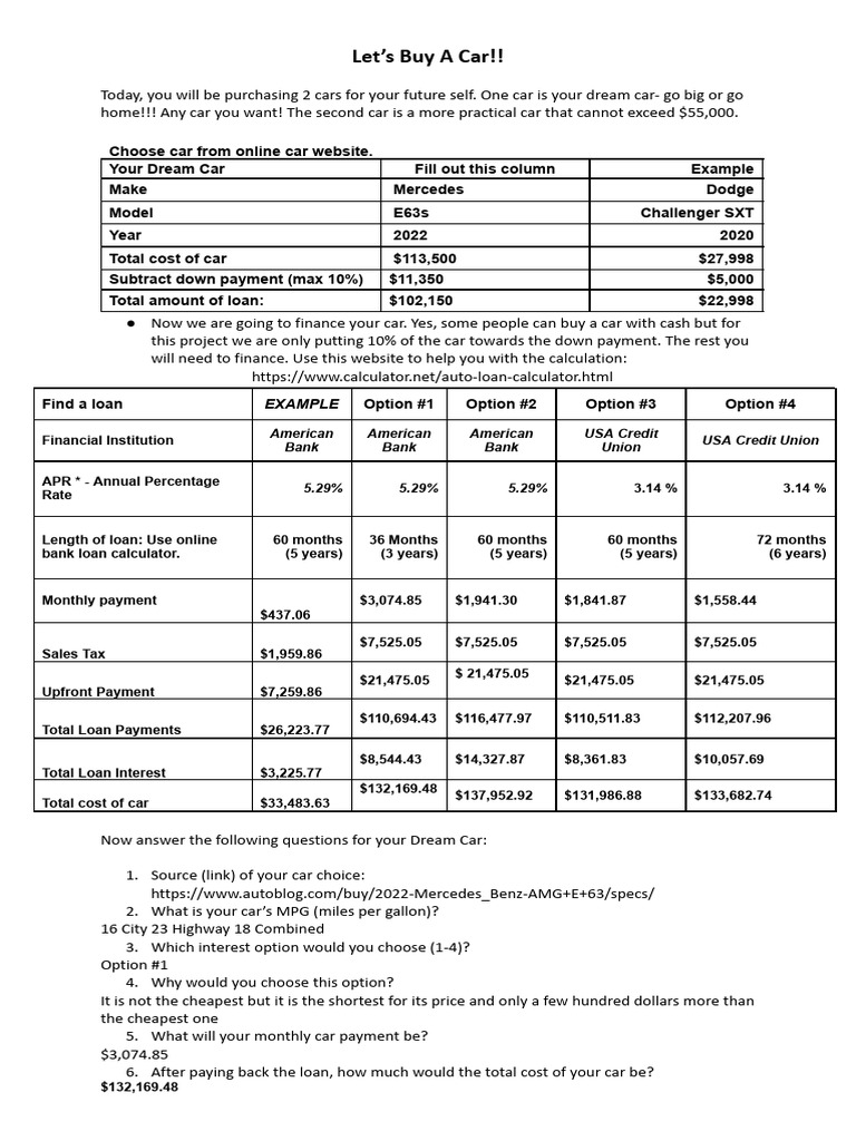 Lets_Buy_a_Car_Assignment | PDF