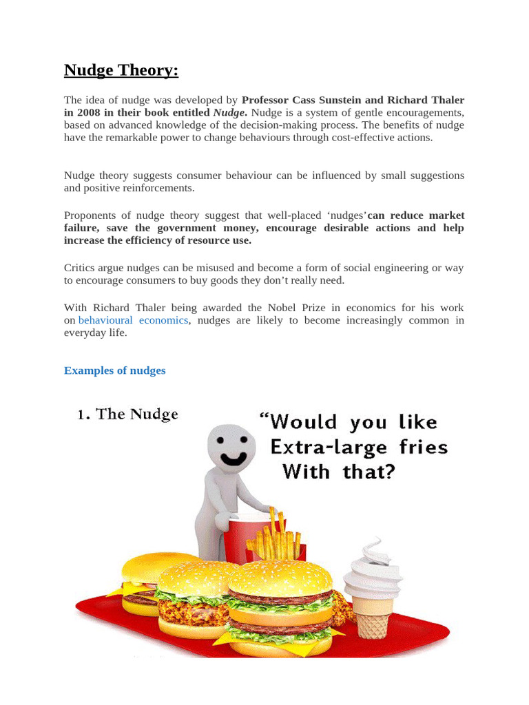 Nudge Theory | PDF
