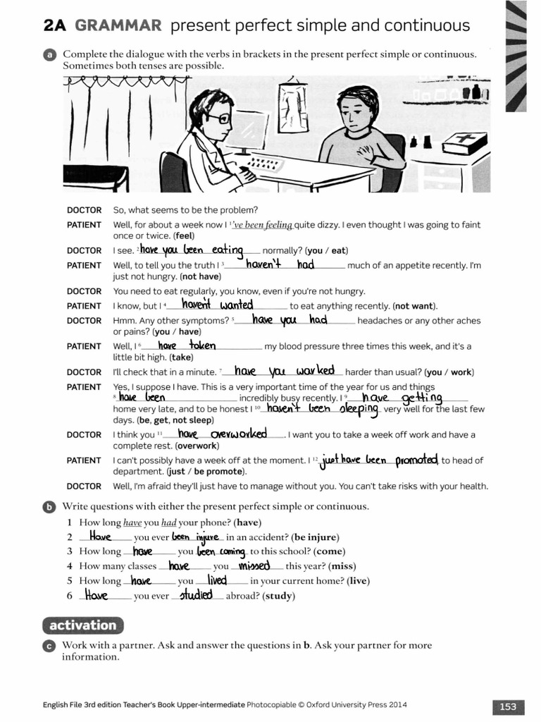 TB Present Perfect Simple Vs PPC | PDF
