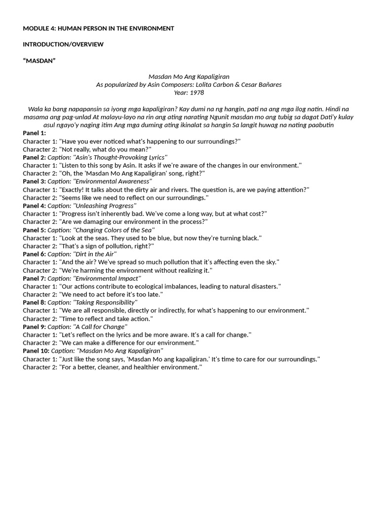 IPHP MODULE 4 COMICS STRIP LINES | PDF