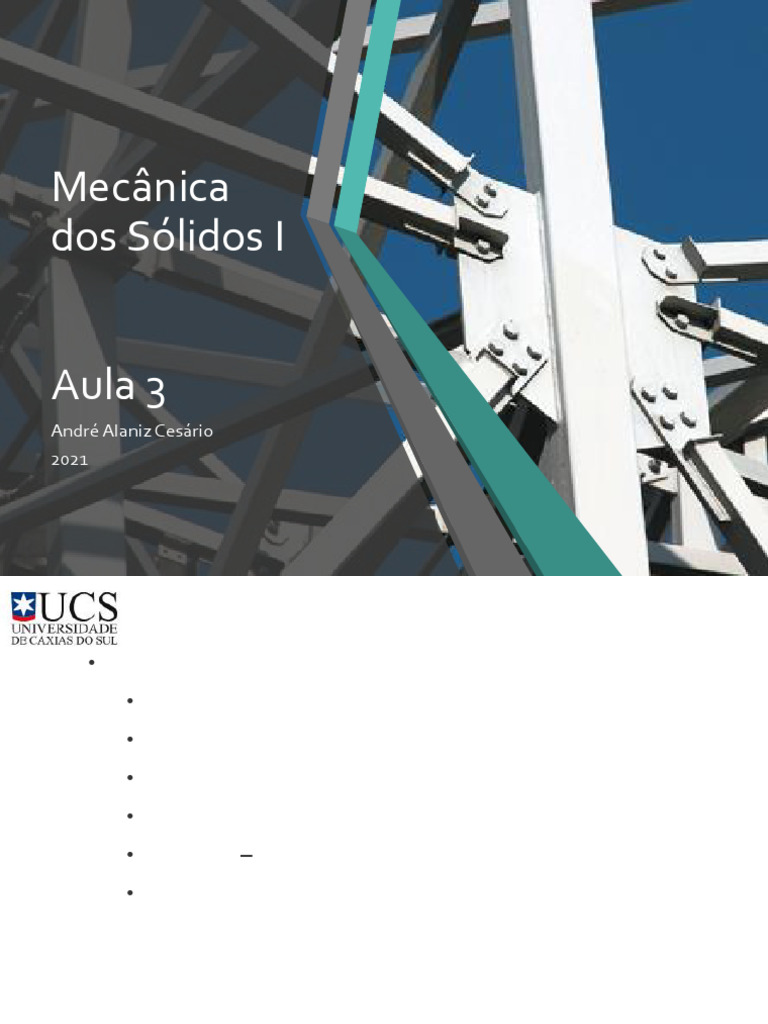 Mecânica Dos Sólidos - AULA3 | PDF
