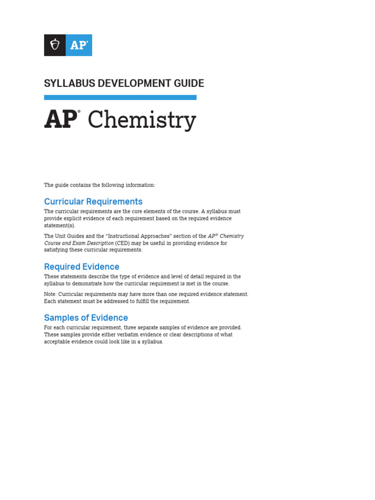 AP Chemistry 2024 SDG | PDF