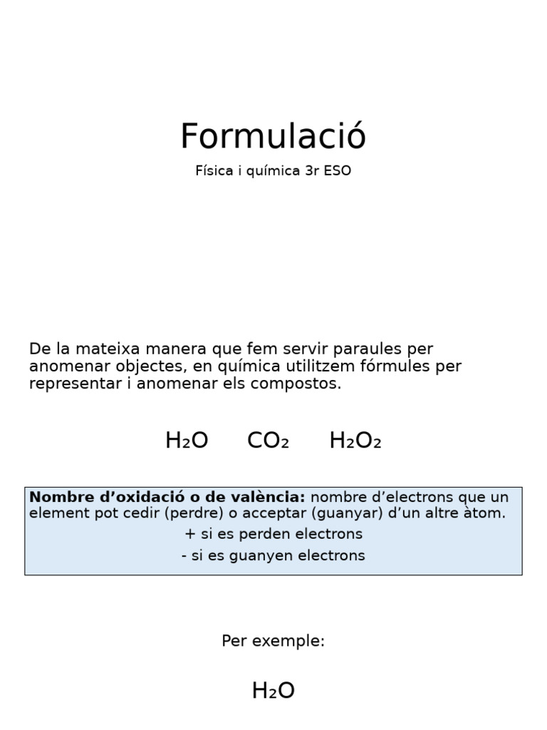 Formulació | PDF