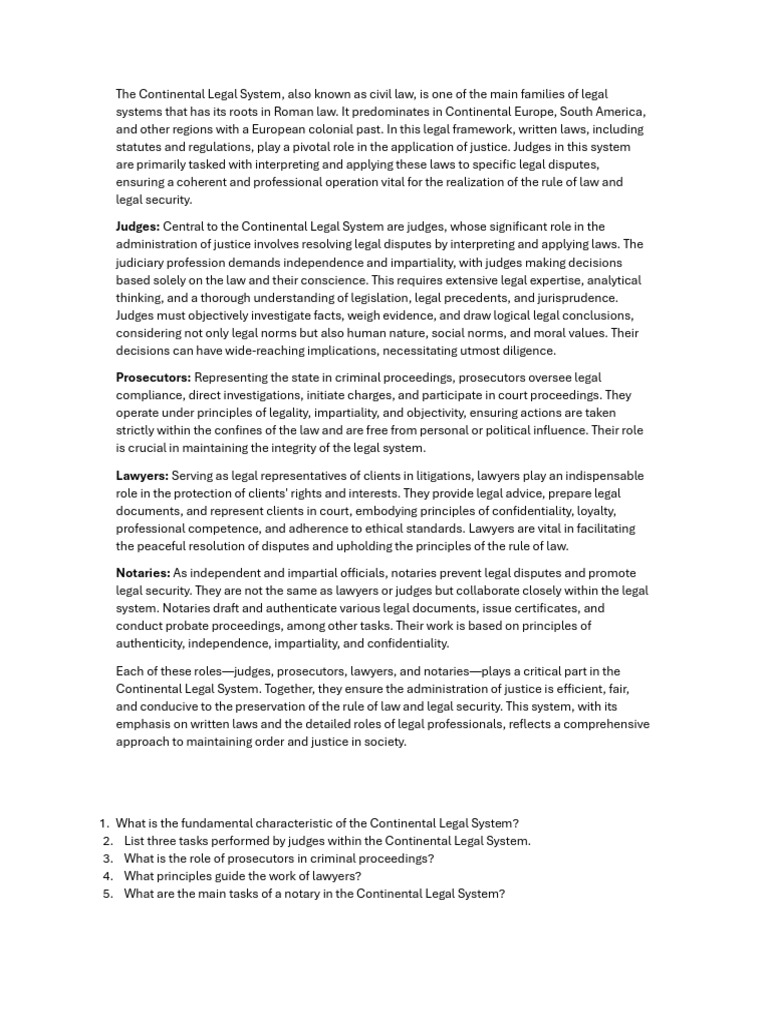 Continental Law | PDF