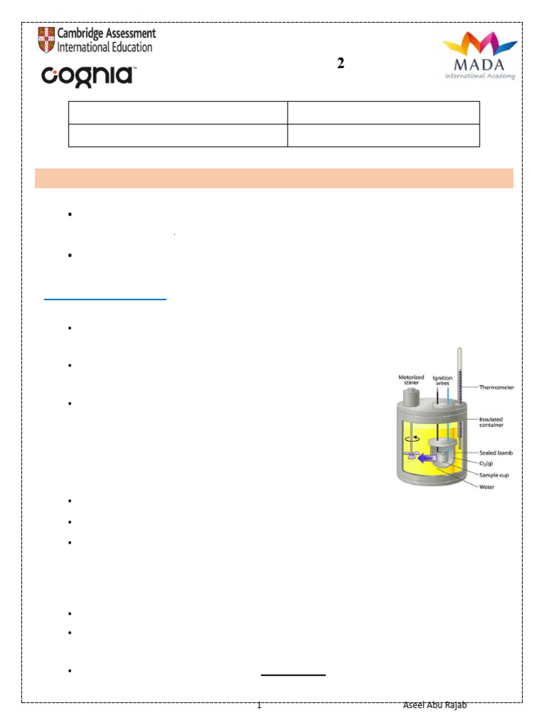 Thermochemistry Notes | PDF