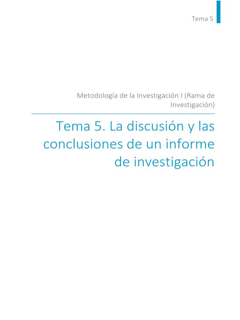 Discusión y Conclusiones en Informes | PDF | Hipótesis | Memoria