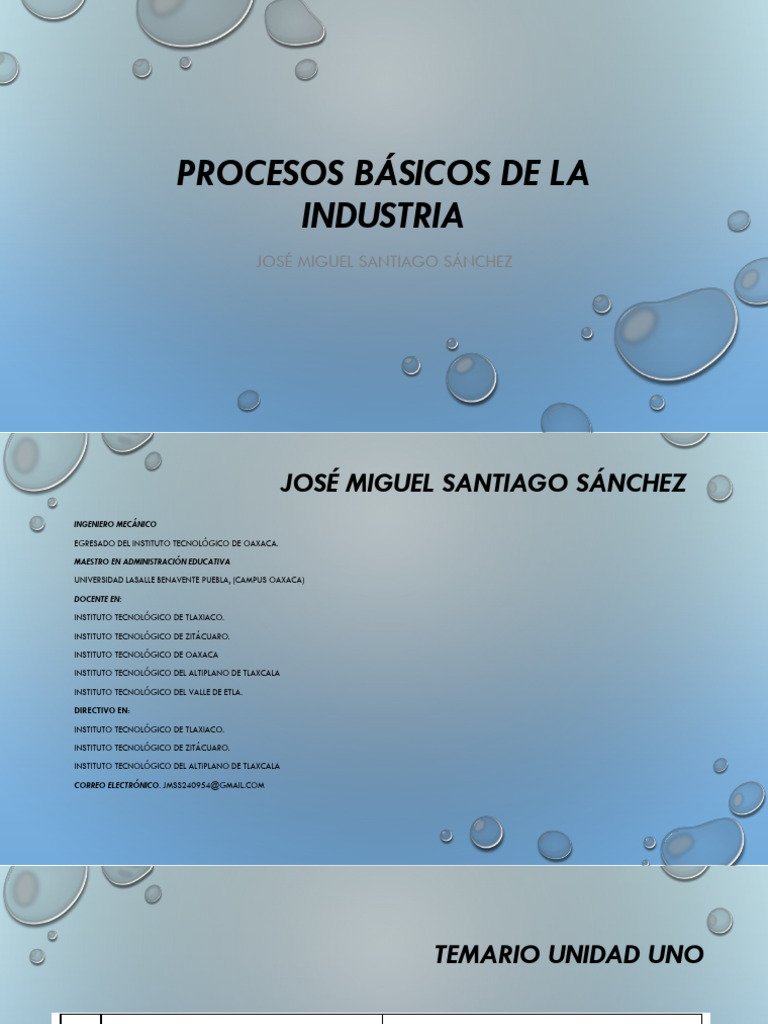 procesos basicos para uso industrial | PDF