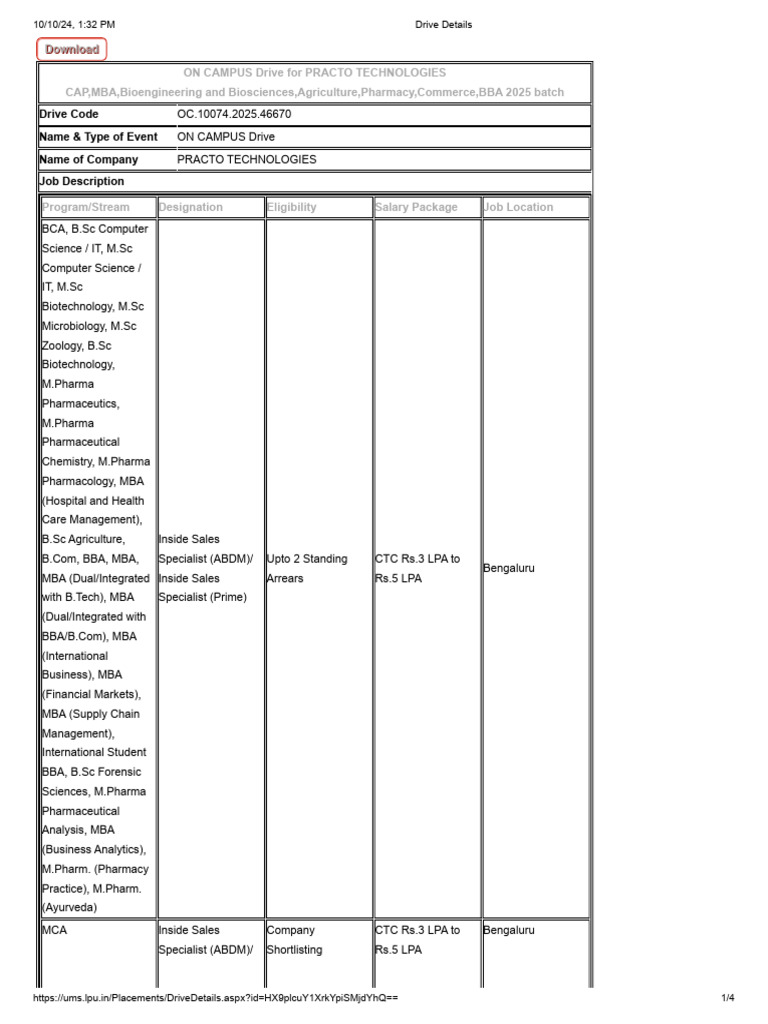 PRACTO TECHNOLOGIES .Inc | PDF | Sales