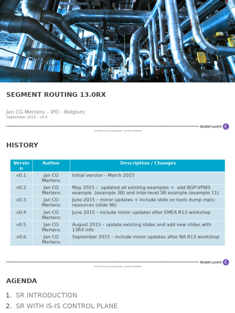 MPLS - Segment Routing R13.0Rx v0.6 | PDF