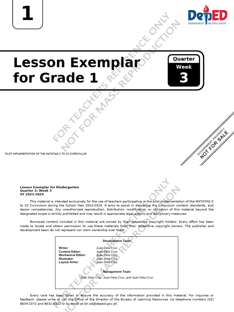 LE - Q2 - W3 - Reading and Literacy - With - Watermark | PDF