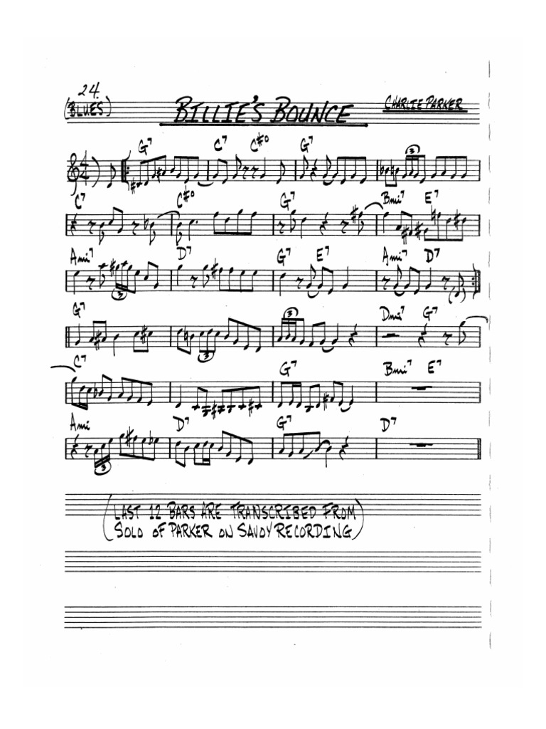 Billie's Bounce (BB) | PDF