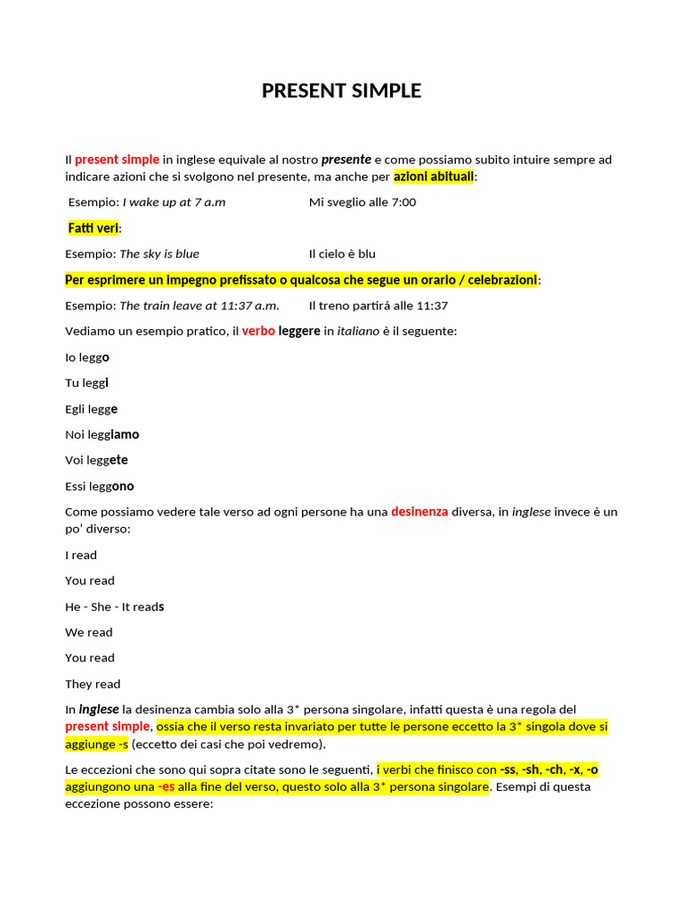 Present Simple | PDF