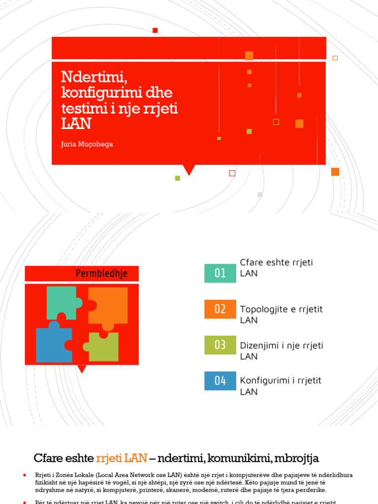 Ndertimi, Konfigurimi Dhe Testimi I Nje Rrjeti LAN | PDF