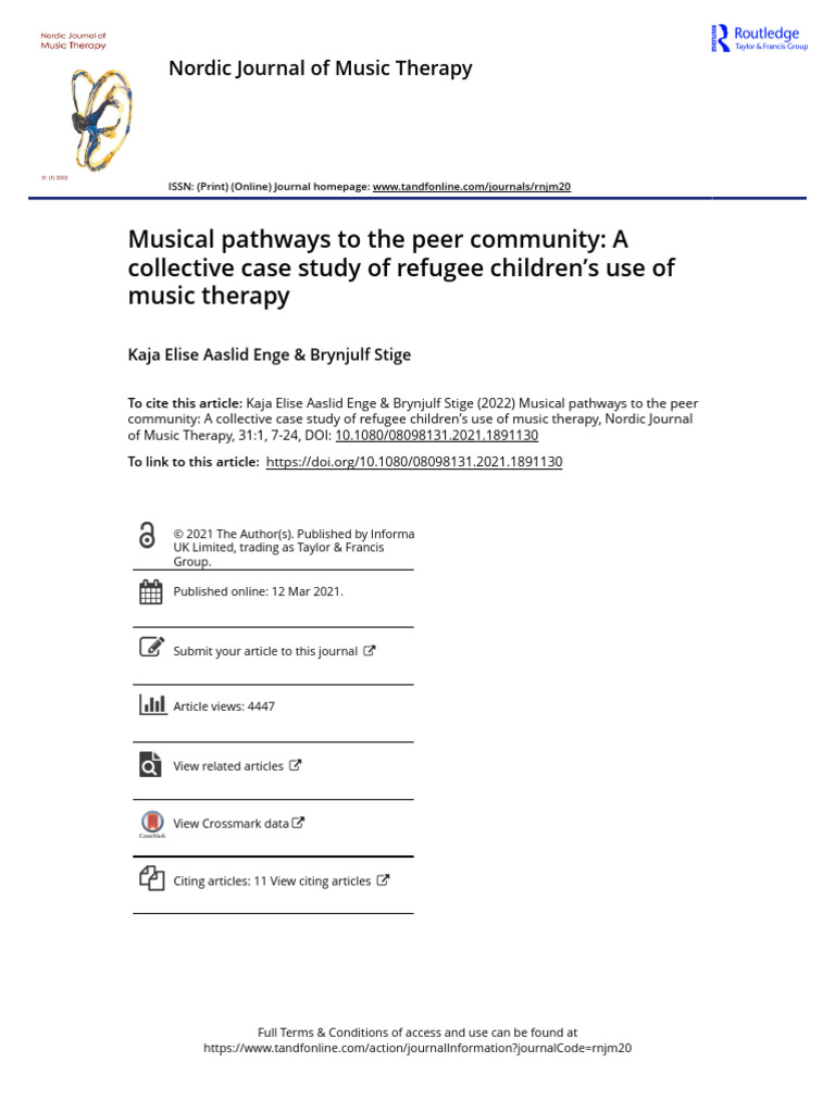 Musical Pathways To The Peer Community A Collective Case Study of ...