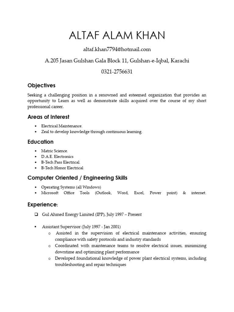 Altaf CV | PDF