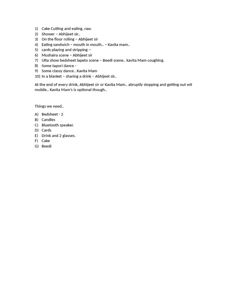 12th Nov Love Scenes | PDF