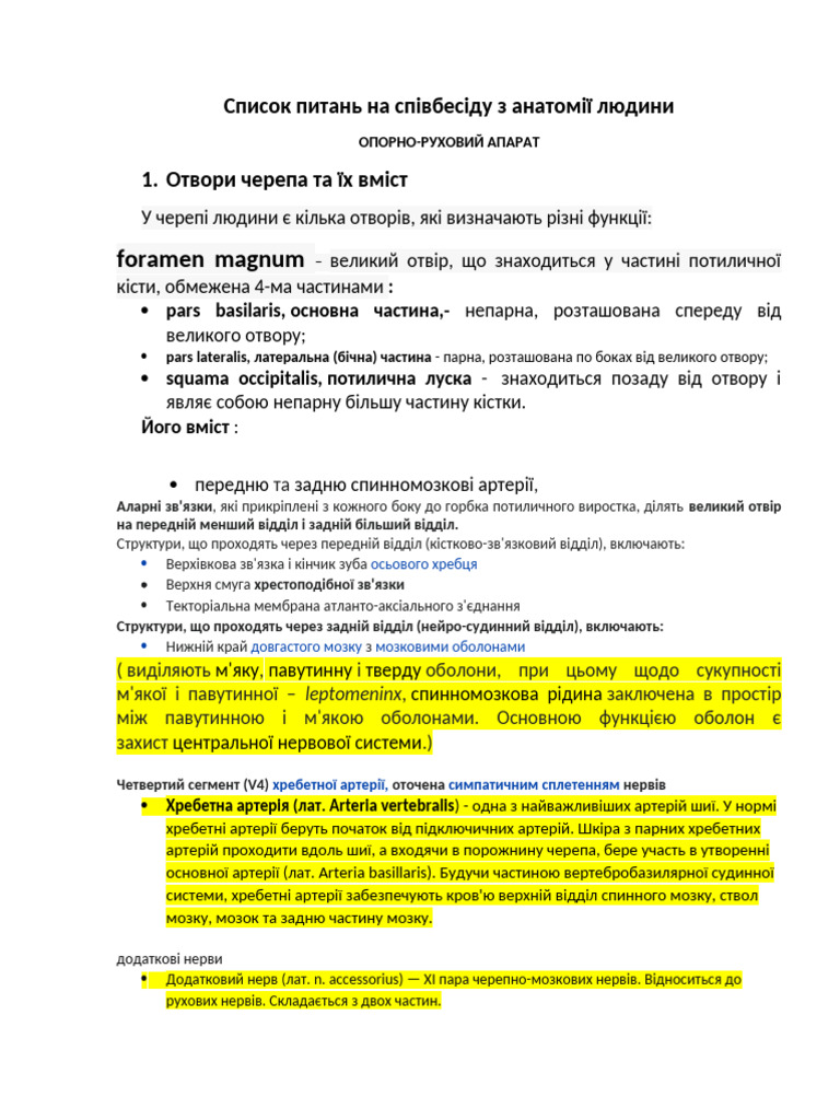 foramen magnum:: pars basilaris, основна частина,-squama occipitalis ...