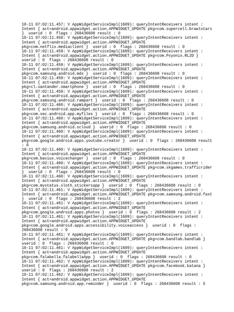 Appwidget History Log1 | PDF