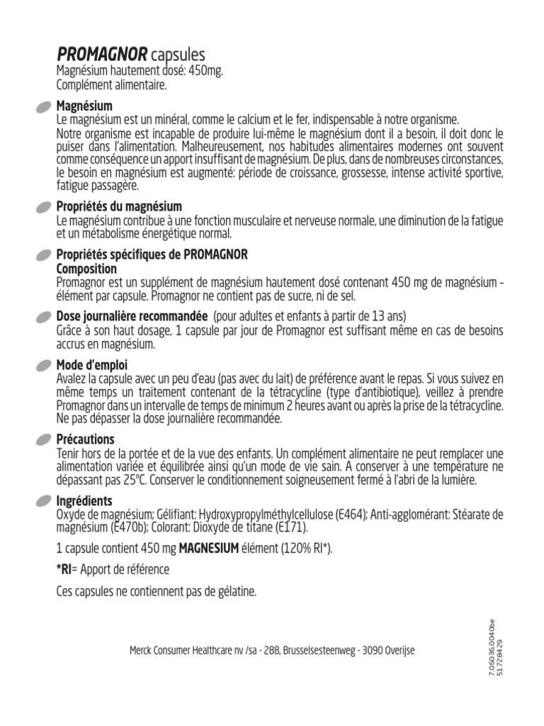 Promagnor-Caps FR | PDF